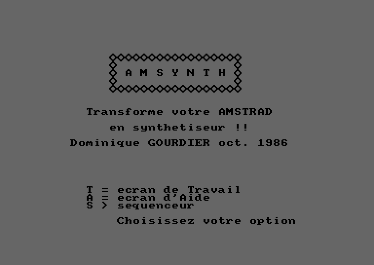 Amsynth (1986)(Gourdier, Dominique)(fr) - ROMs Amstrad CPC - Amstrad ...